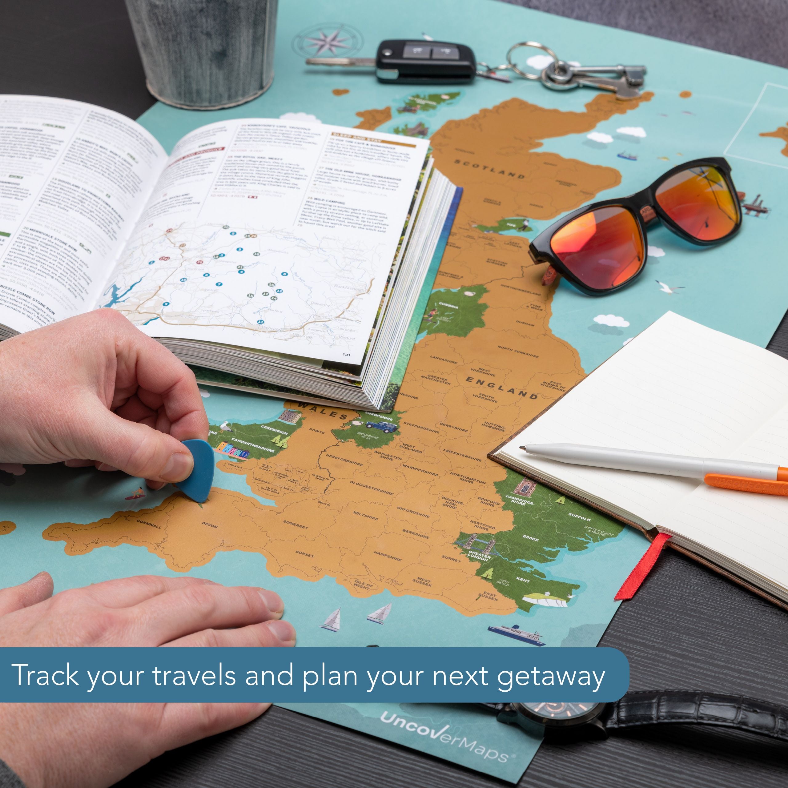 UncoverMaps® UK and Ireland Scratch Off Map